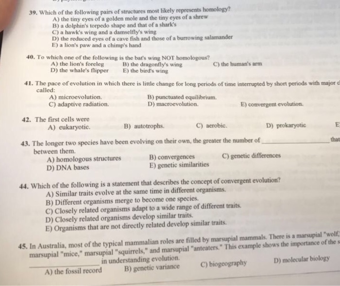 Solved Which of the following pairs of structures most | Chegg.com