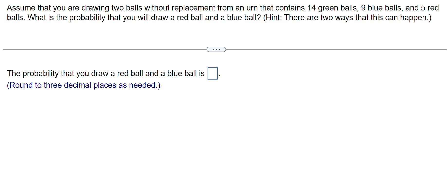 Solved Assume that you are drawing two balls without | Chegg.com