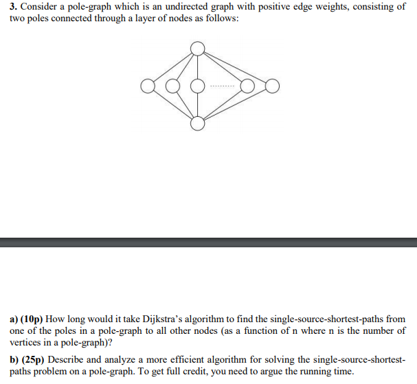 Solved 3. Consider a pole-graph which is an undirected graph | Chegg.com