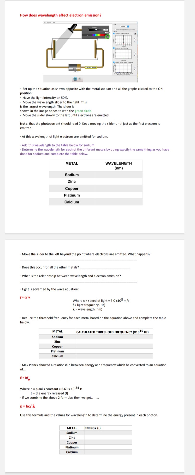Solved Set up the situation as shown opposite with the metal | Chegg.com