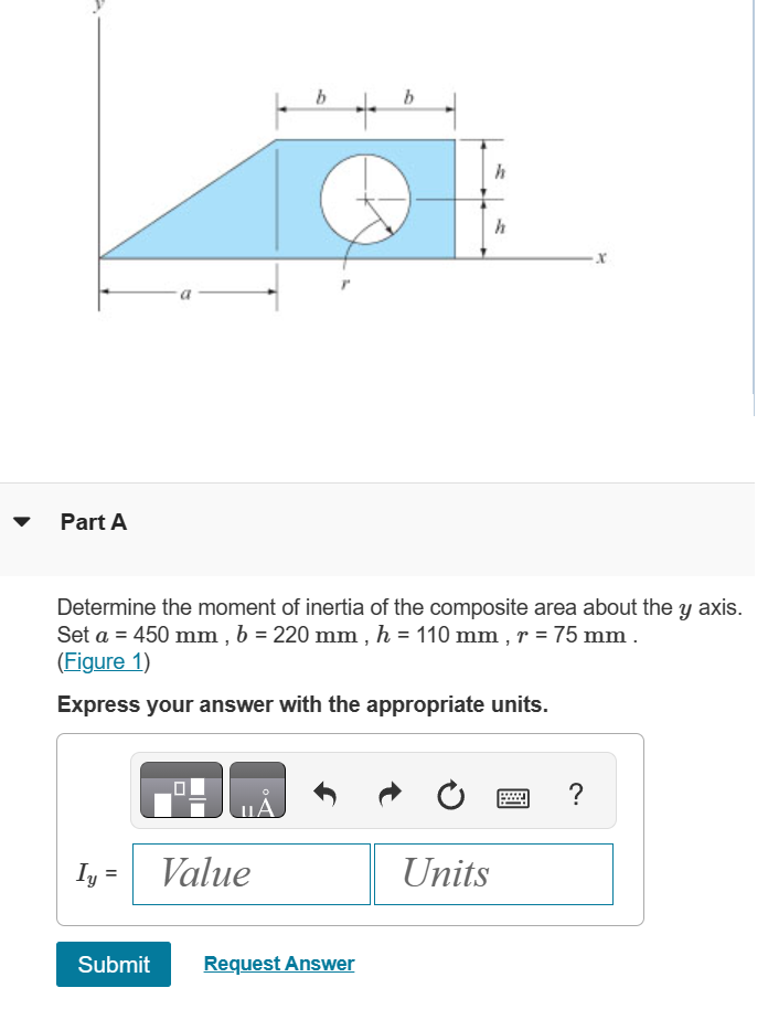 Solved Part ADetermine the moment of inertia of the | Chegg.com