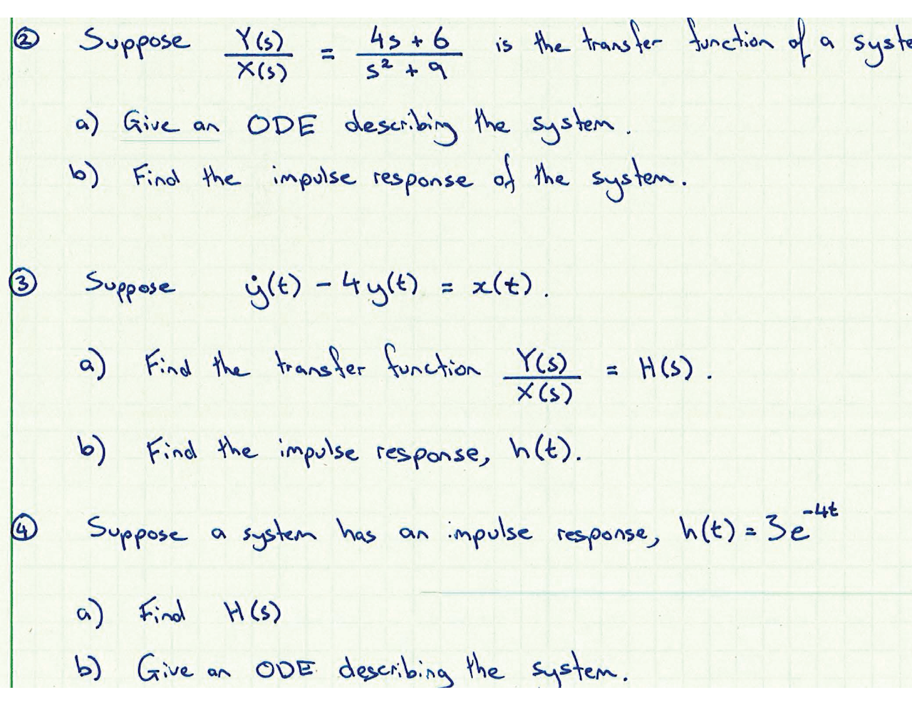 Solved s² +9 Suppose Y(s) 45+6 is the transfer function of a | Chegg.com