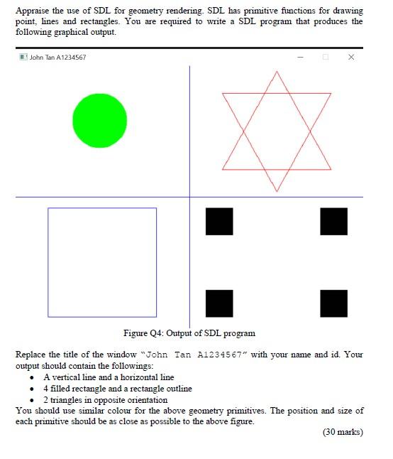 Solved Appraise the use of SDL for geometry rendering. SDL | Chegg.com Solved Appraise the use of SDL for geometry rendering. SDL | Chegg.com