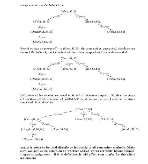 The database of all cats is represented by a ternary | Chegg.com