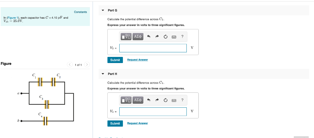 Solved Part E Constants Calculate the potential difference | Chegg.com