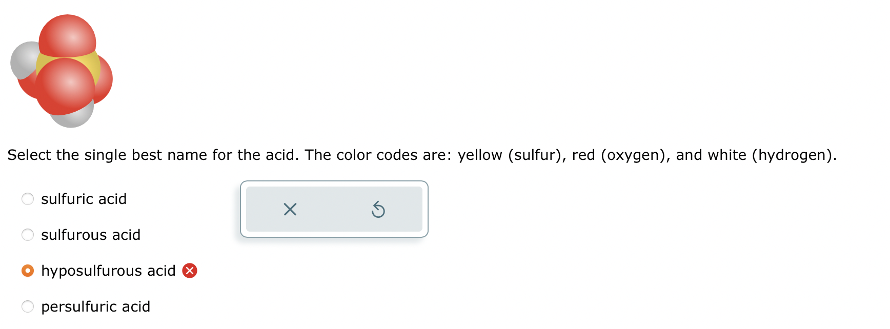 Solved sulfuric acid sulfurous acid hyposulfurous acid | Chegg.com
