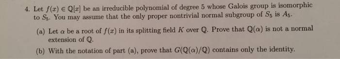 Solved Let f(x) elementof Q[x] be an irreducible polynomial | Chegg.com