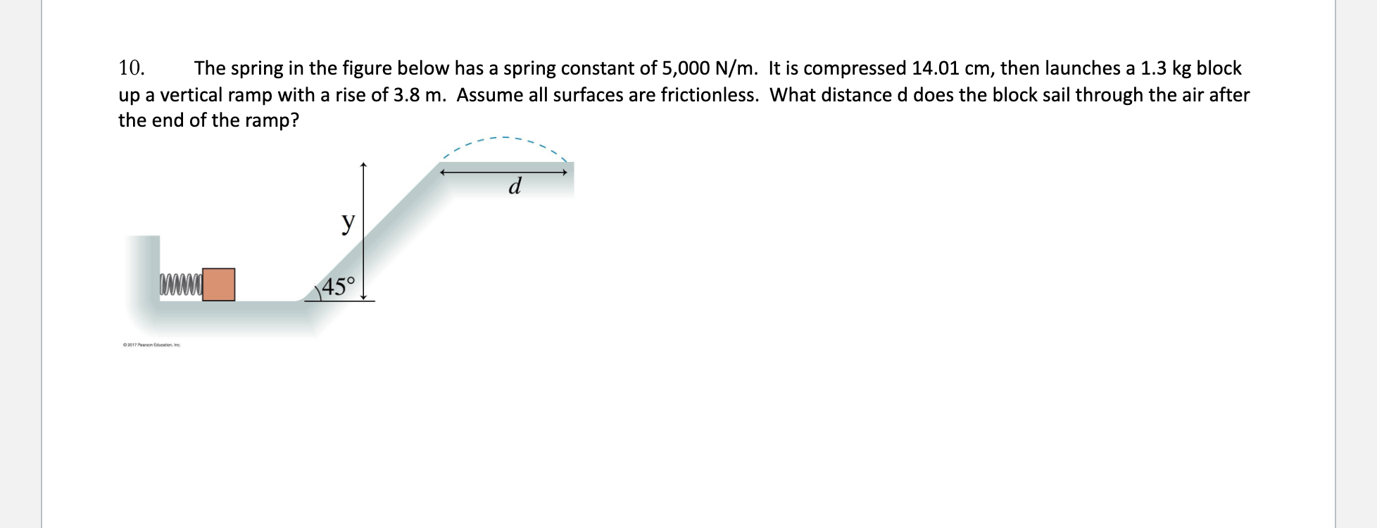 Solved 10. The spring in the figure below has a spring | Chegg.com