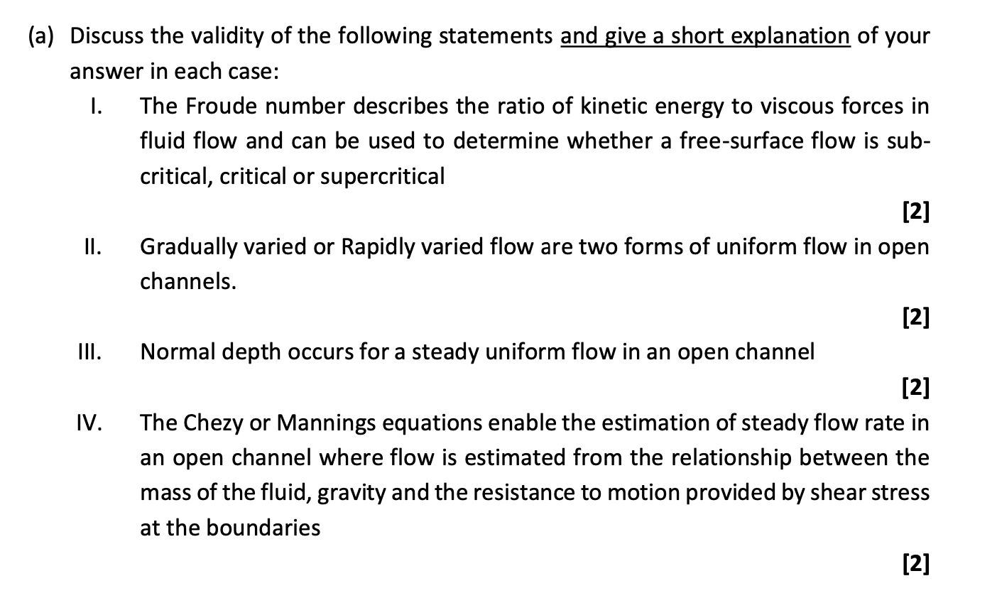 Solved (a) Discuss the validity of the following statements | Chegg.com