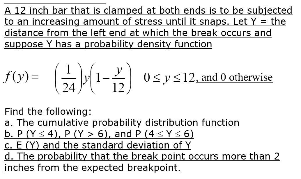 Solved A 12 inch bar that is clamped at both ends is to be | Chegg.com