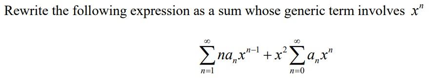 Solved Rewrite the following expression as a sum whose | Chegg.com