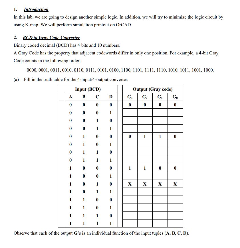 IntroductionIn ﻿this lab, we ﻿are going to ﻿design | Chegg.com