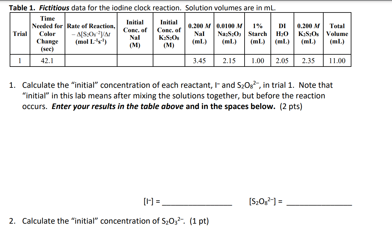 Solved Show handwritten calculations for the initial | Chegg.com