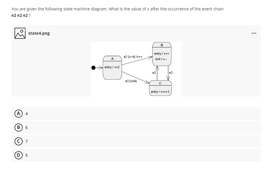Solved You are given the following state machine diagram. | Chegg.com
