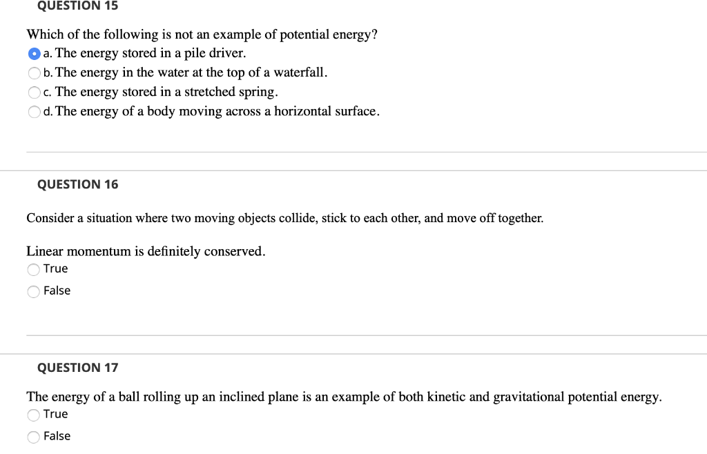 Solved QUESTION 15 Which of the following is not an example | Chegg.com