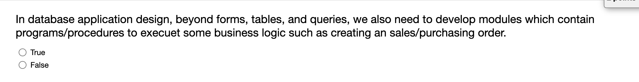 Solved In Database Application Design Beyond Forms Tables 2720
