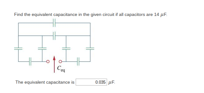 Solved Find the equivalent capacitance in the given circuit | Chegg.com