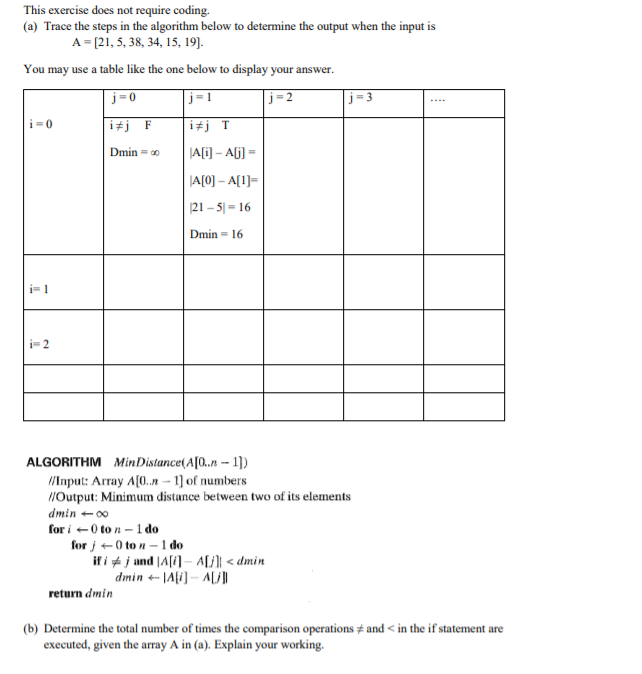 Solved j=1 j=3 This exercise does not require coding. (a) | Chegg.com