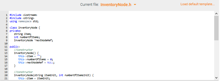 8.17 LAB: Inventory (linked lists: insert at the | Chegg.com