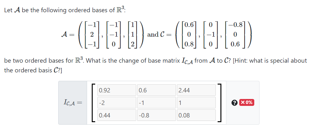 Solved Let A be the following ordered bases of R3: - ( 23.). | Chegg.com
