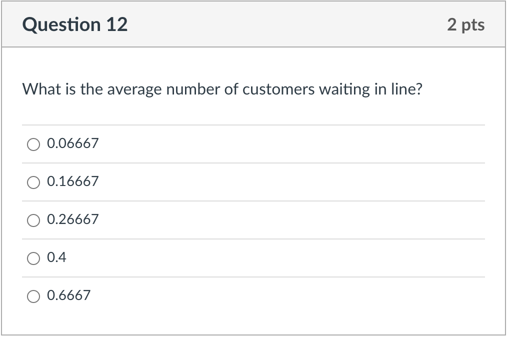 Solved What is the average number of customers in | Chegg.com