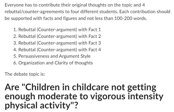 Solved Everyone has to contribute their original thoughts on | Chegg.com