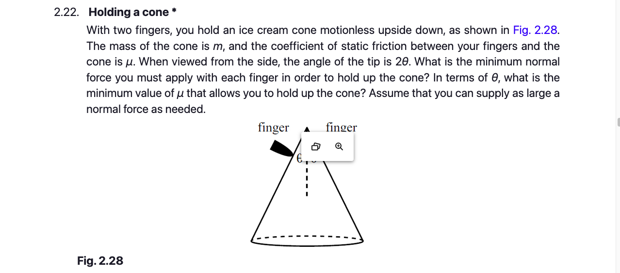 Solved 22. Holding a cone * With two fingers, you hold an | Chegg.com