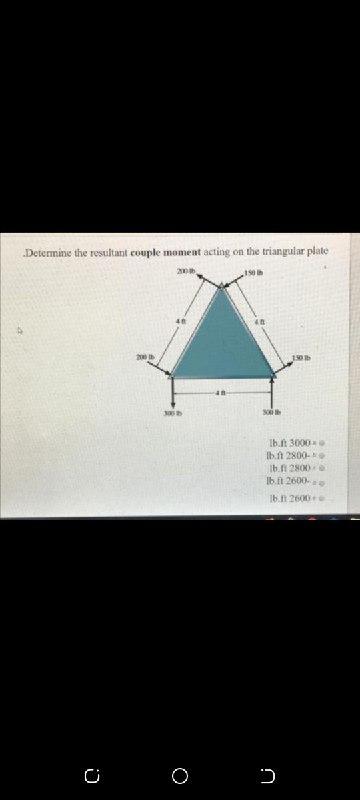 Solved Determine the resultant couple moment acting on the | Chegg.com