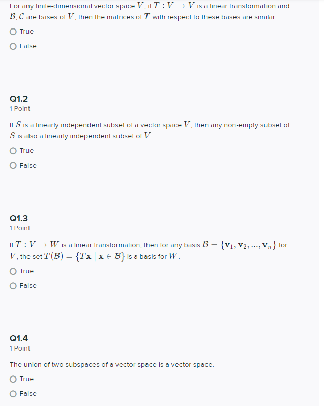 Solved For any finite-dimensional vector space V, ifT:V + V | Chegg.com