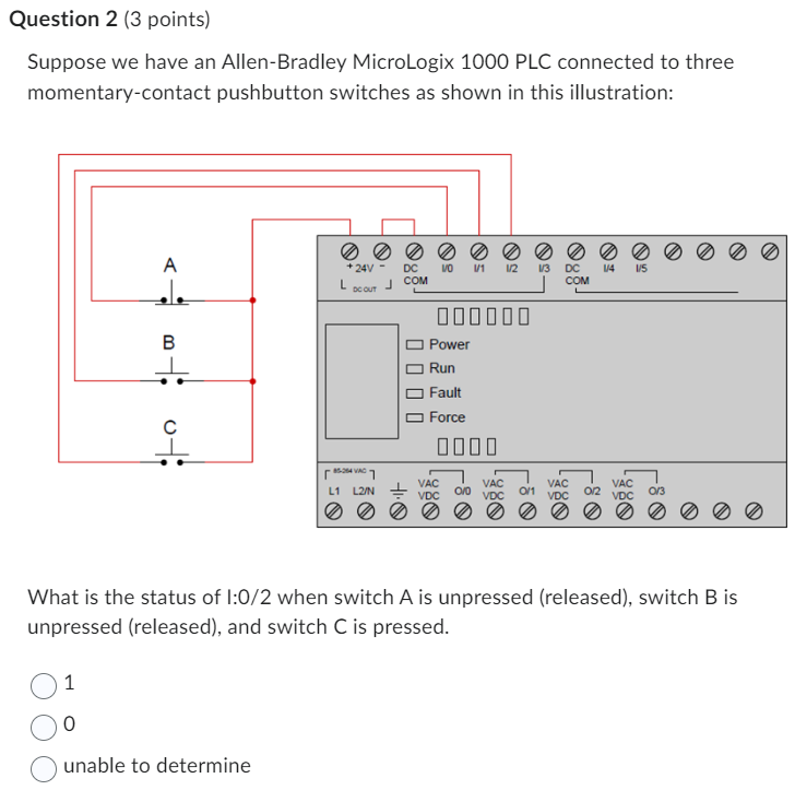 Solved Question 1 (3 points) Determine for the module shown, | Chegg.com