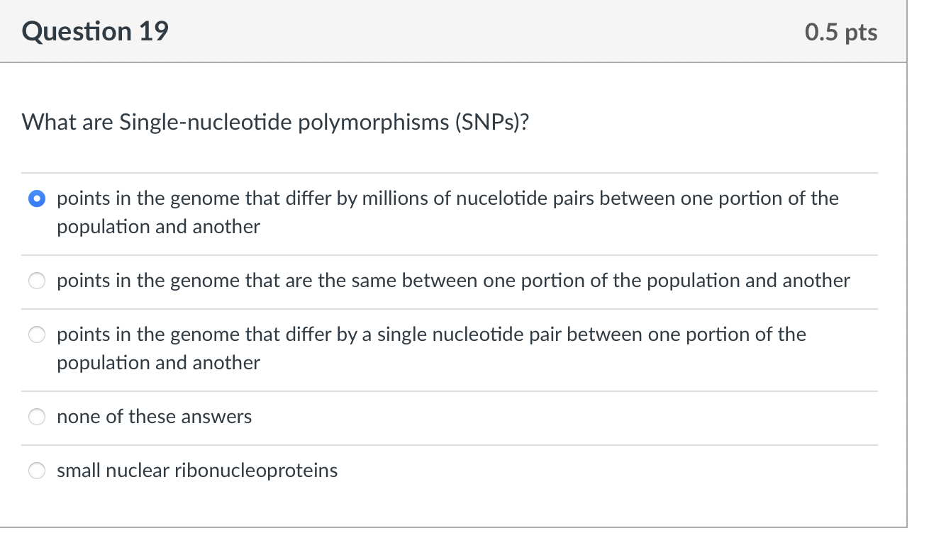 What are Single-nucleotide polymorphisms (SNPs)? | Chegg.com