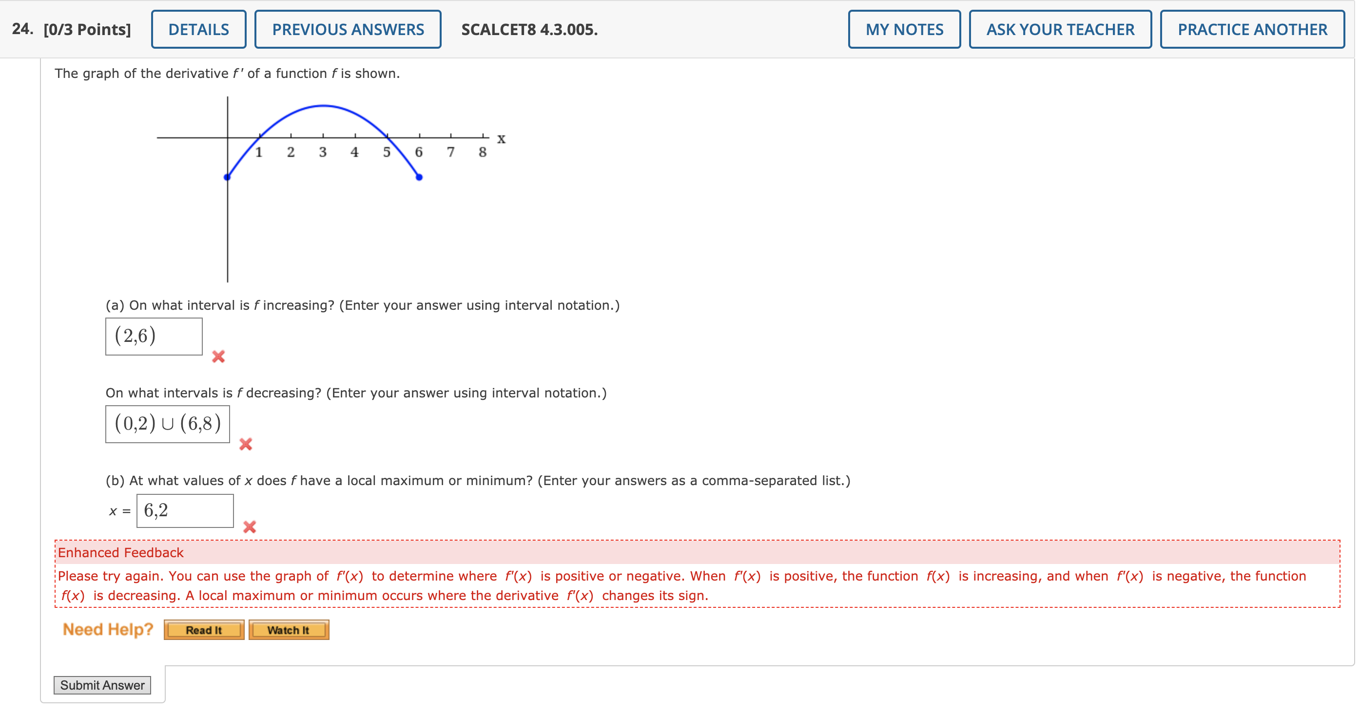 Solved 24. [0/3 Points] DETAILS PREVIOUS ANSWERS SCALCET8 | Chegg.com