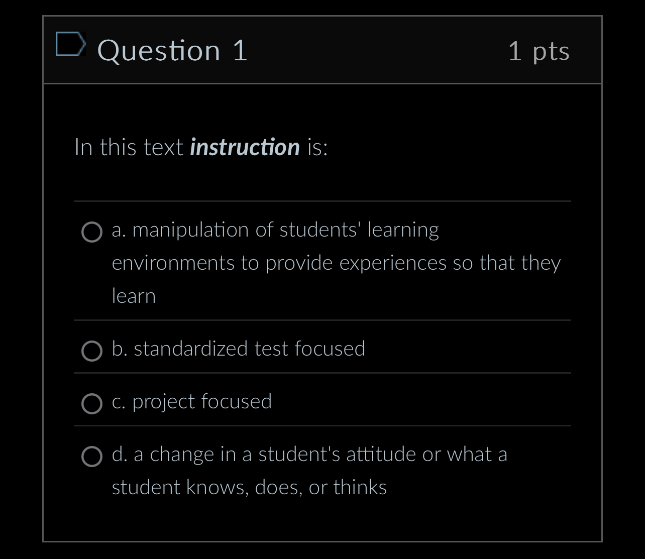 Solved Question 11 ﻿ptsIn this text instruction is:a. | Chegg.com