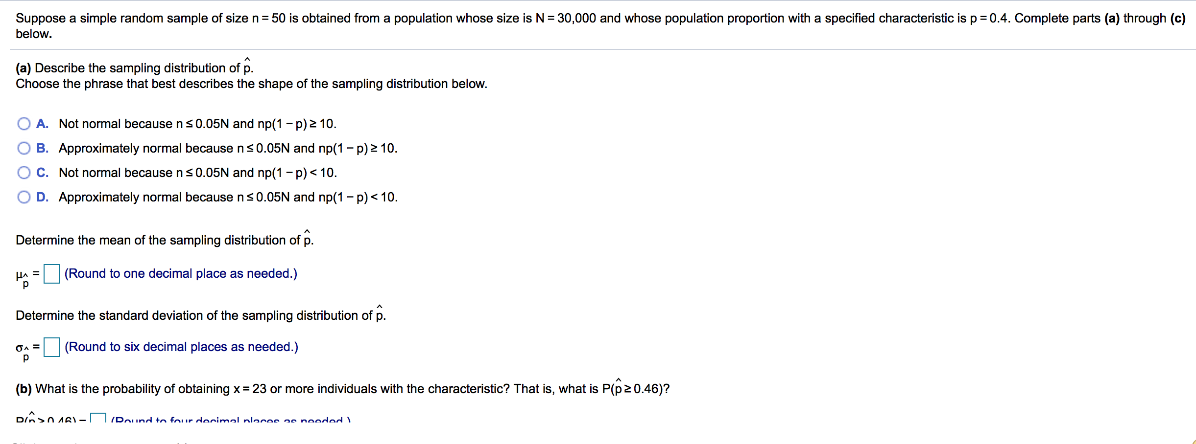 Solved Suppose a simple random sample of size n= 50 is | Chegg.com