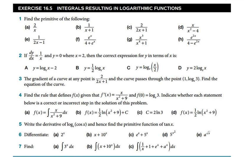 Solved 1 Write a primitive function for each of the | Chegg.com