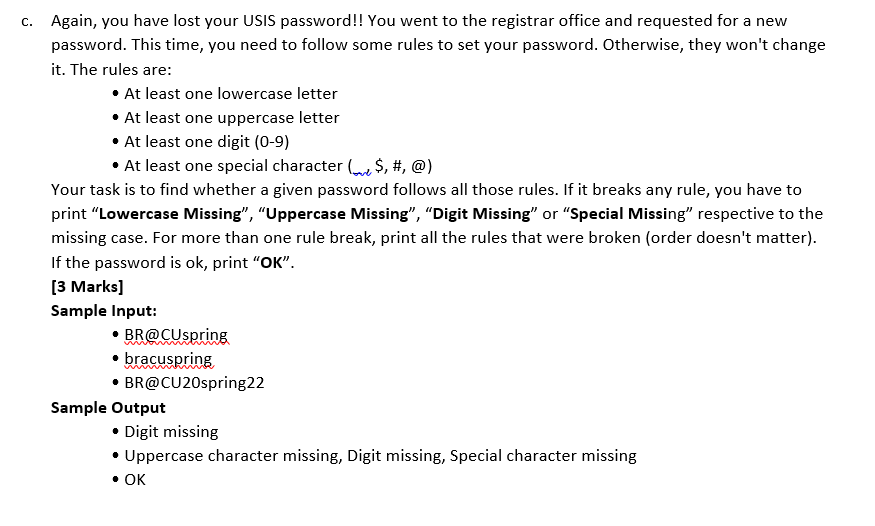 Solved Again, you have lost your USIS password!! You went to | Chegg.com