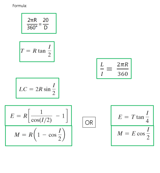 Solved A simple curve has a central angle of 36 degrees and | Chegg.com
