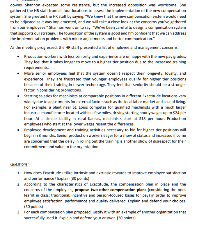 Solved Case Application Shannon Keller has been the HR Vice | Chegg.com