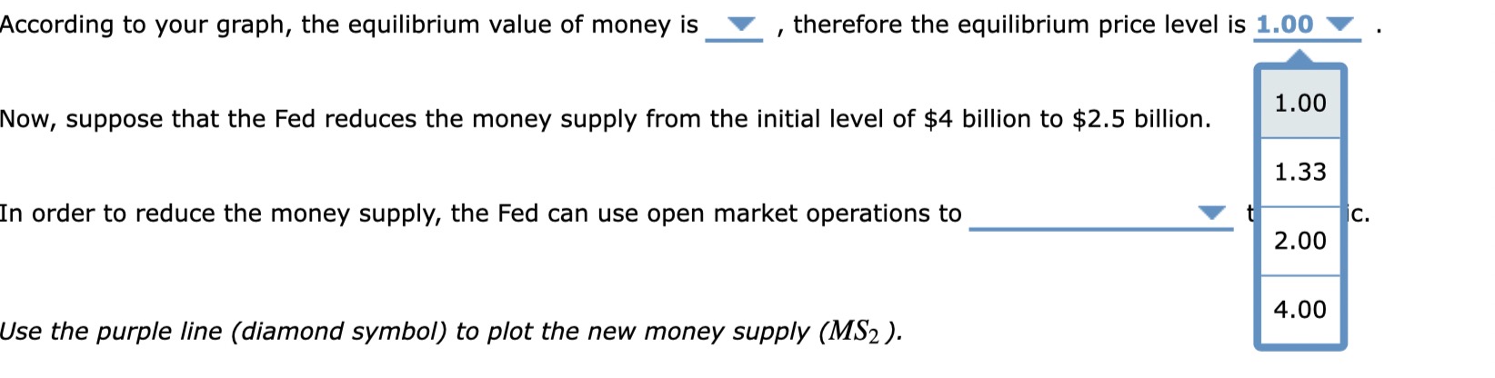 Solved 2 Money Supply Money Demand And Adjustment To