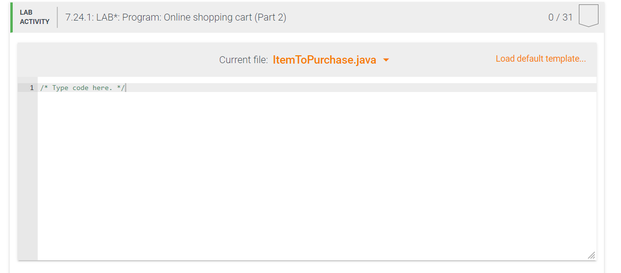 Solved 7.24 LAB*: Program: Online shopping cart (Part 2) | Chegg.com
