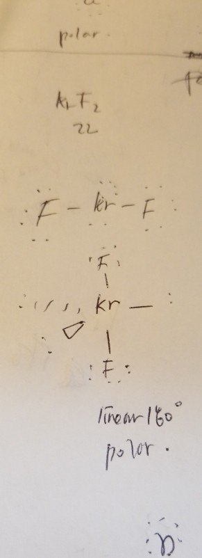 Solved why is KrF2 nonpolar? how should I determine | Chegg.com