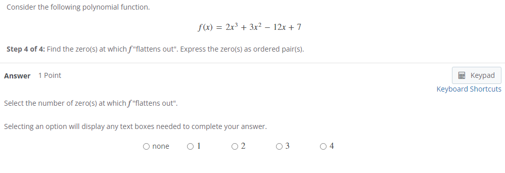 Solved Consider the following polynomial function. | Chegg.com