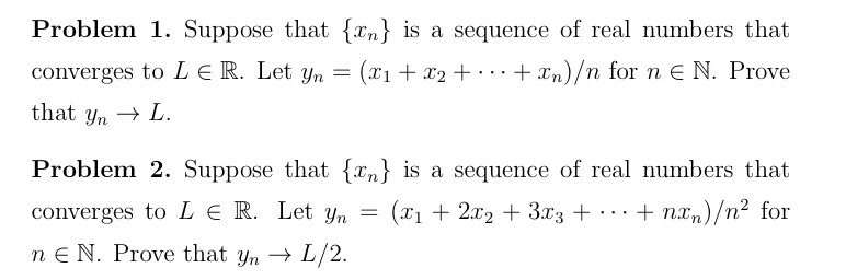 Solved Problem 1. Suppose that {n} is a sequence of real | Chegg.com