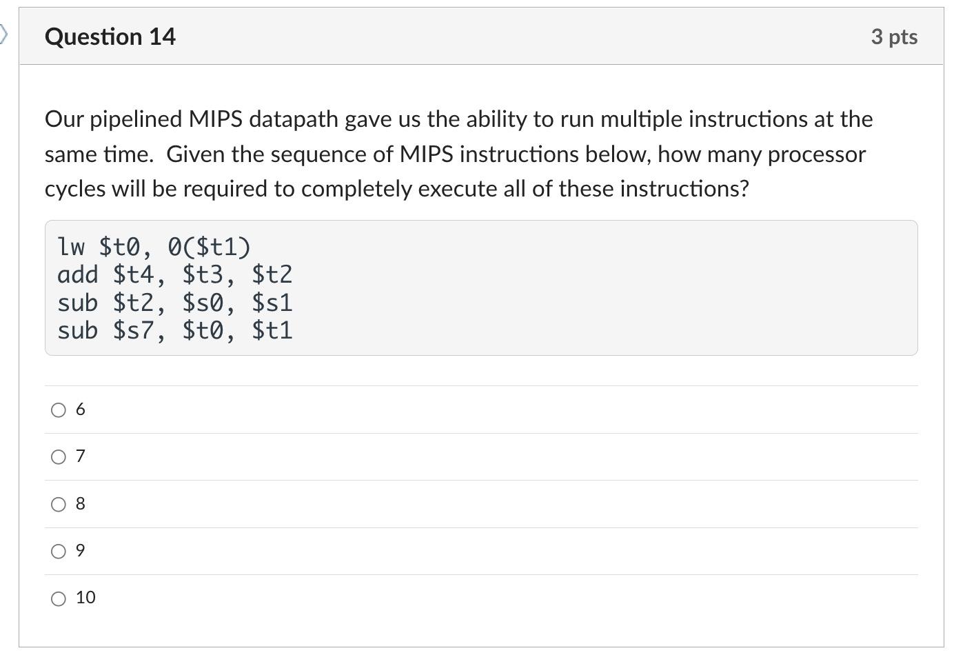 Solved Our pipelined MIPS datapath gave us the ability to | Chegg.com