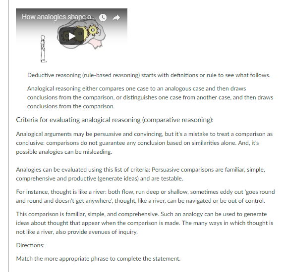 Solved How analogies shapeo Deductive reasoning (rule-based | Chegg.com Solved How analogies shapeo Deductive reasoning (rule-based | Chegg.com