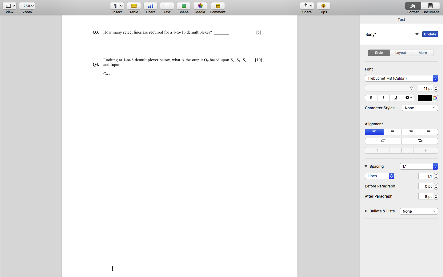 Solved 125% Tv v ? T Text View Zoom Insert Table Chart Shape | Chegg.com