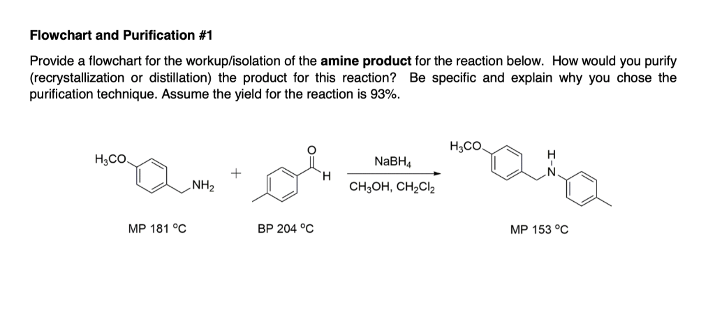 Solved Flowchart and Purification #1 Provide a flowchart for | Chegg.com