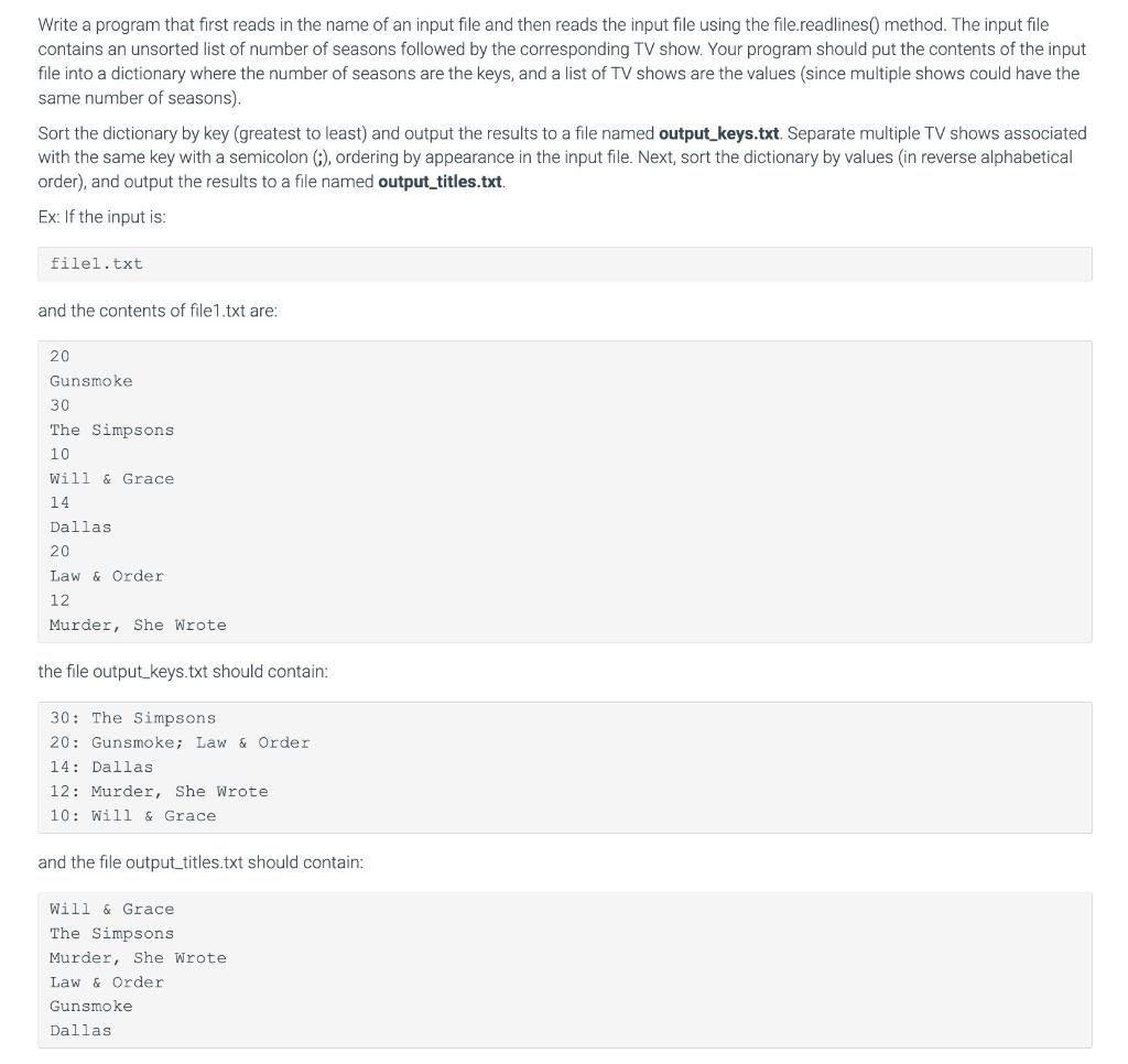 Solved file1.txt contents: 20 Gunsmoke 30 The | Chegg.com