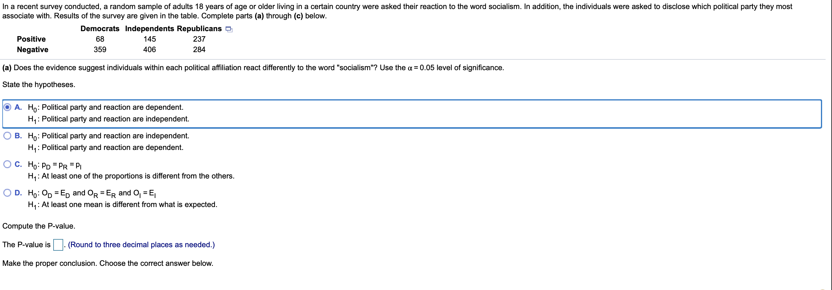 Solved In a recent survey conducted, a random sample of | Chegg.com