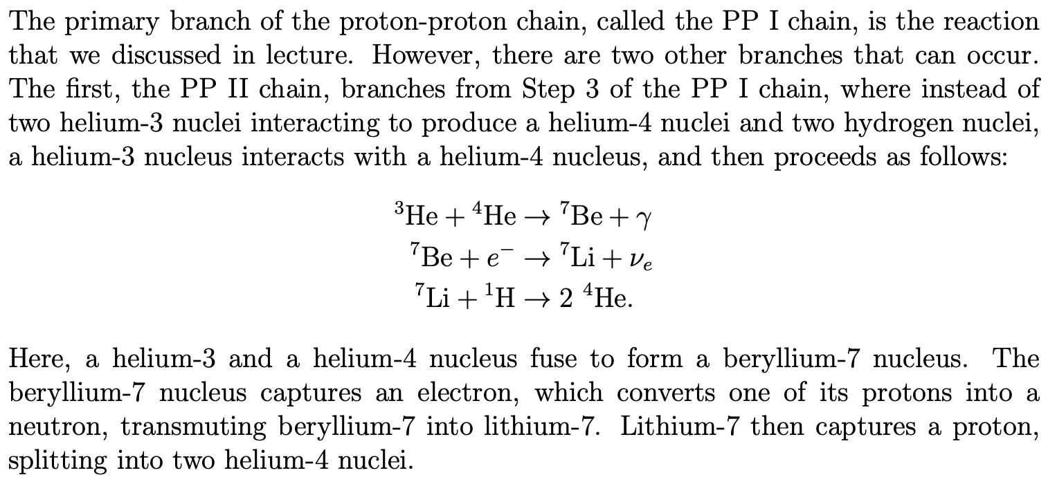 Solved The primary branch of the proton-proton chain, called | Chegg.com